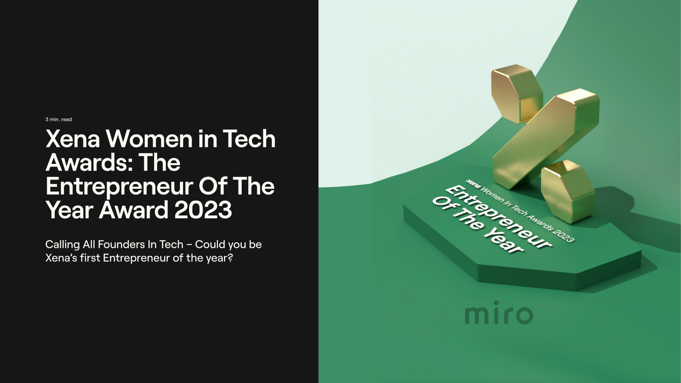Xena Women in Tech Awards: The Entrepreneur Of The Year Award 2023 - Xena