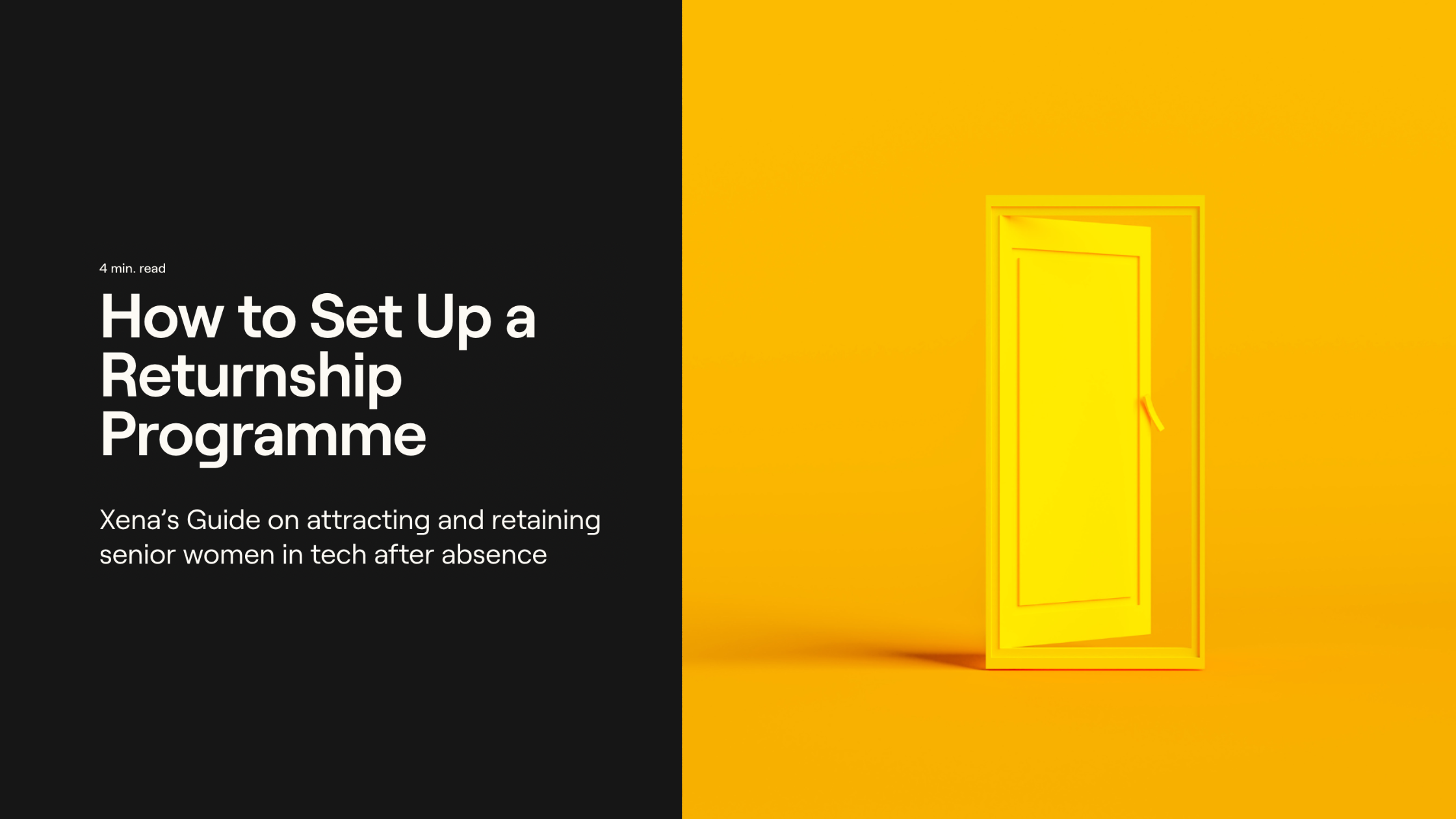 How to Set Up a Returnship Programme - Xena